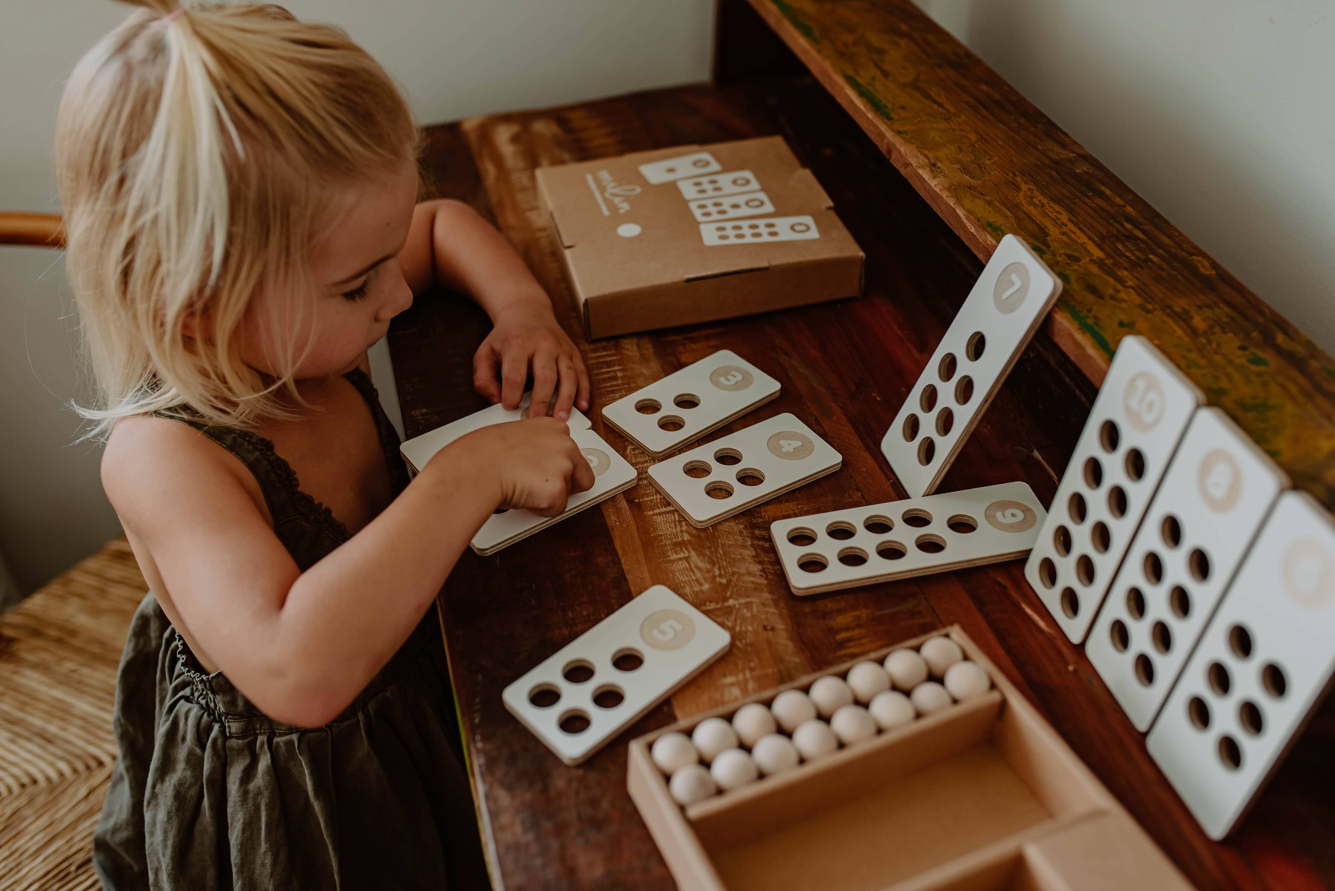 Numbers for learning to count, wooden blocks, montessori – Free Kid Toy Co.